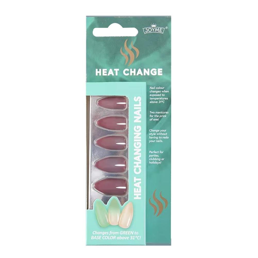 Temperature-Changing Bean Paste Gray Wearable Nails Temperature ...