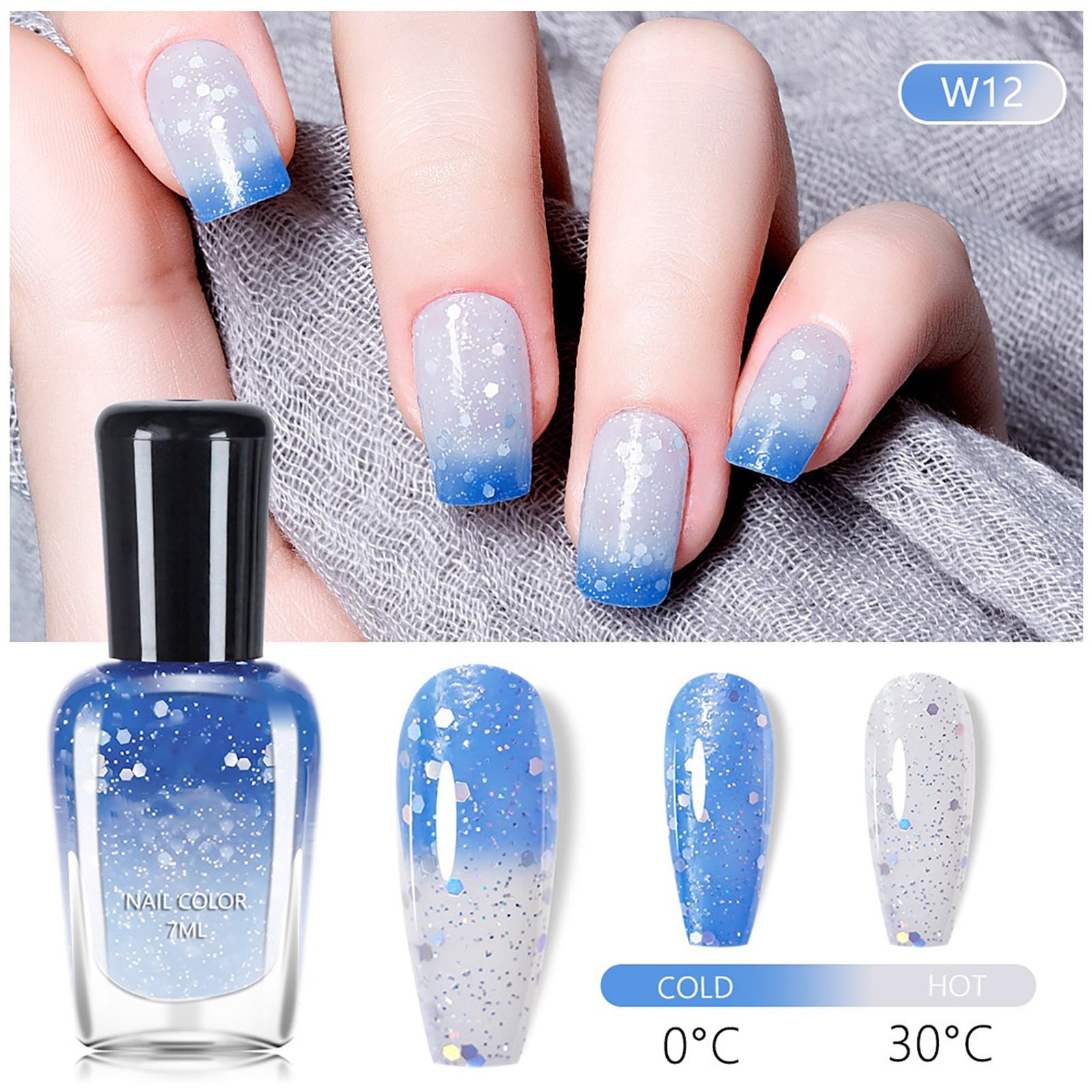Temperature Changing Nail Polish, Oil Based Nail Polish, Gradient ...