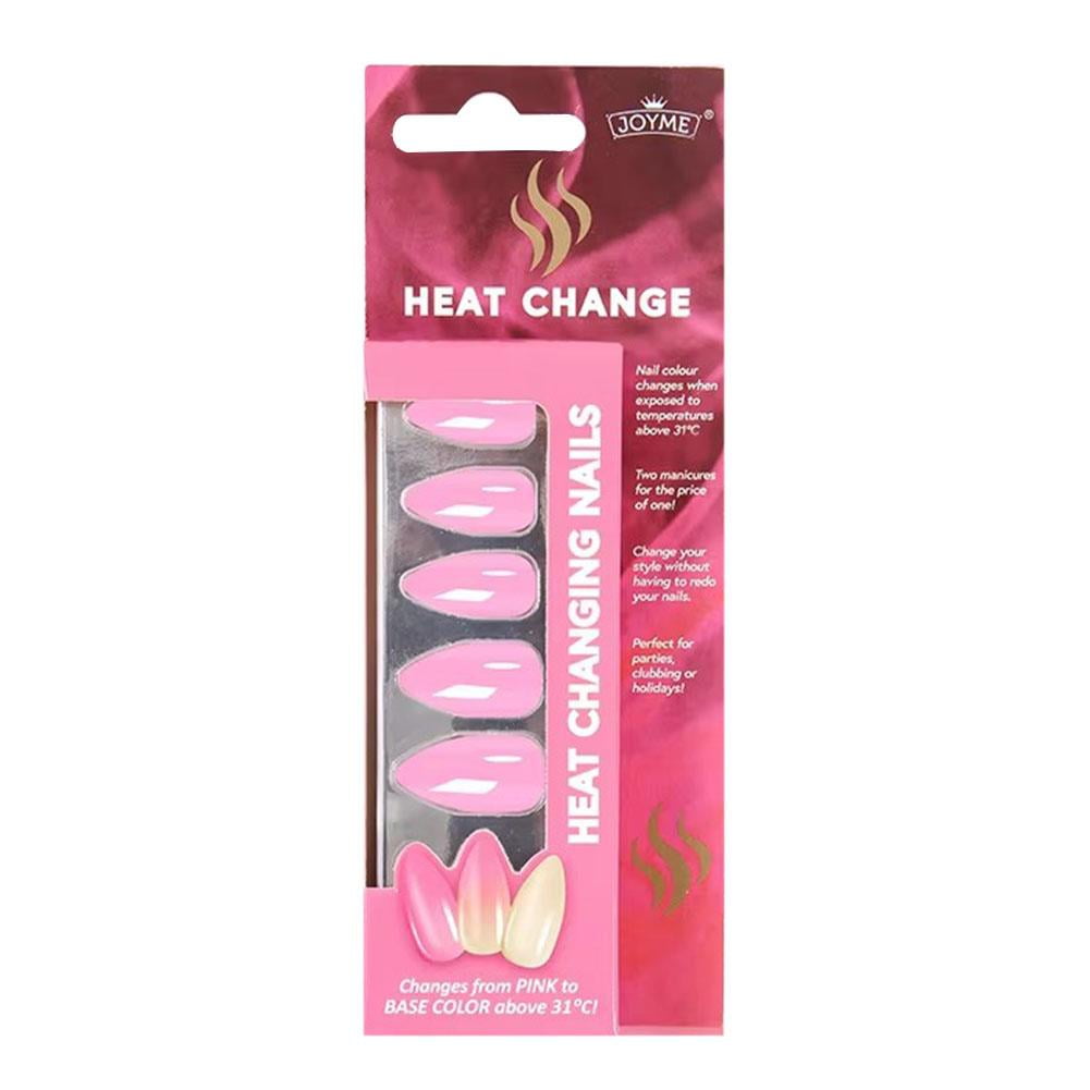 Temperature-Changing White Powder Wear Nails Temperature-Changing Light ...
