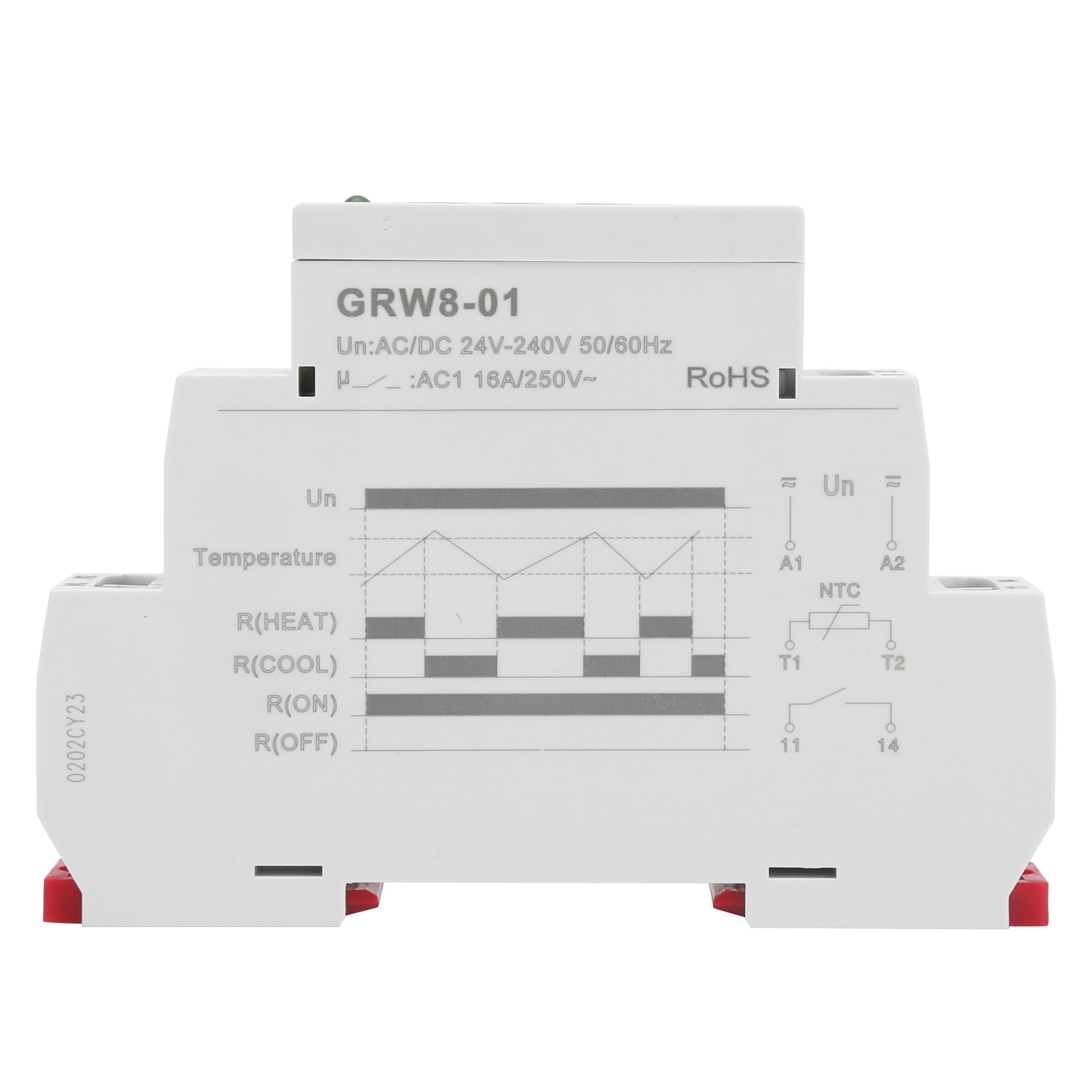 Temperature Control Relay LED Indicate High/Low Temperatures Monitor ...