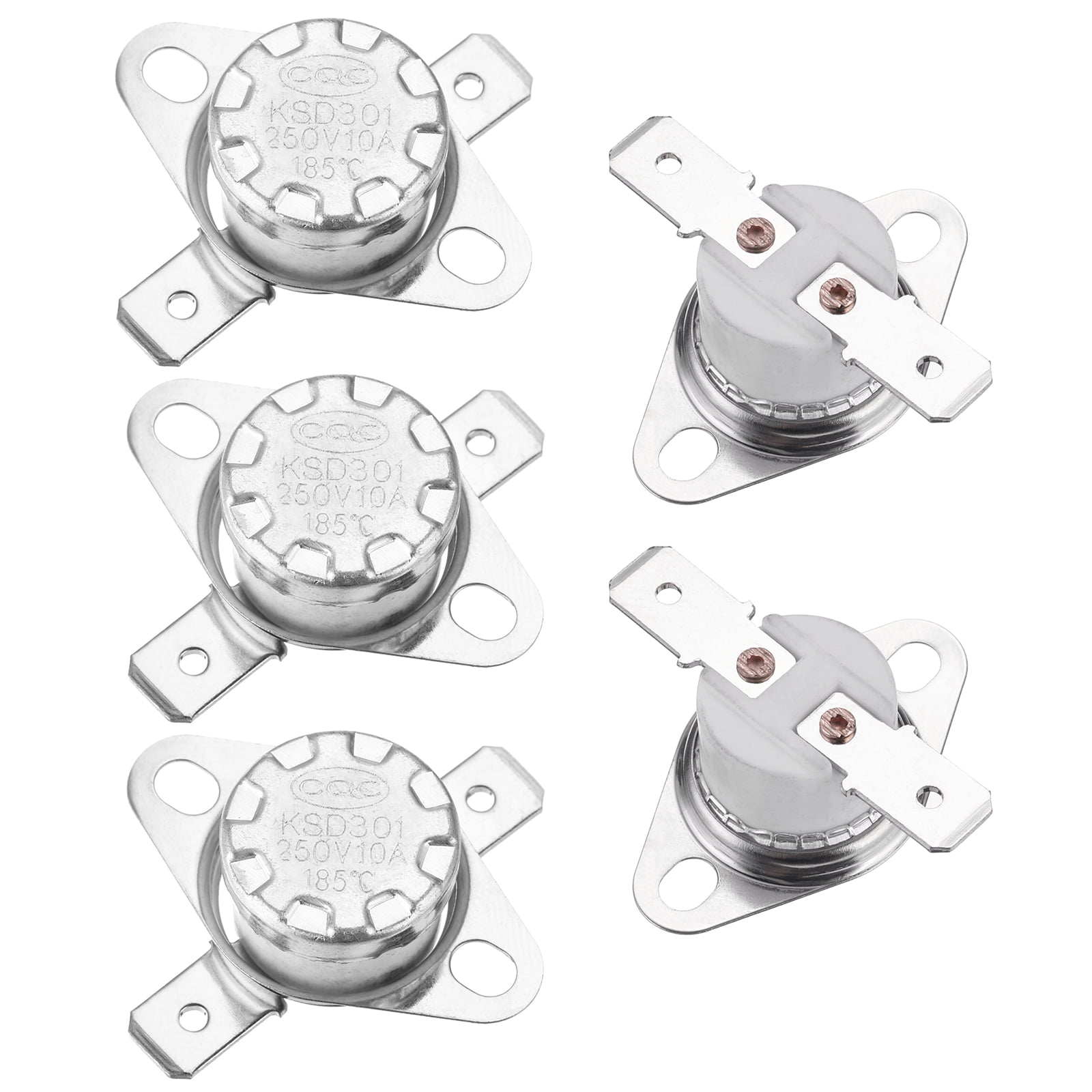 Temperature Control Switch Thermostat , 185C , 10A , N.C 6.3mm Pin 5 ...