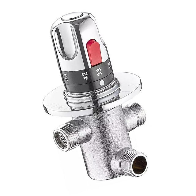 Temperature Control Thermostatic Mixer Valve,Brass Cold And Hot Water ...