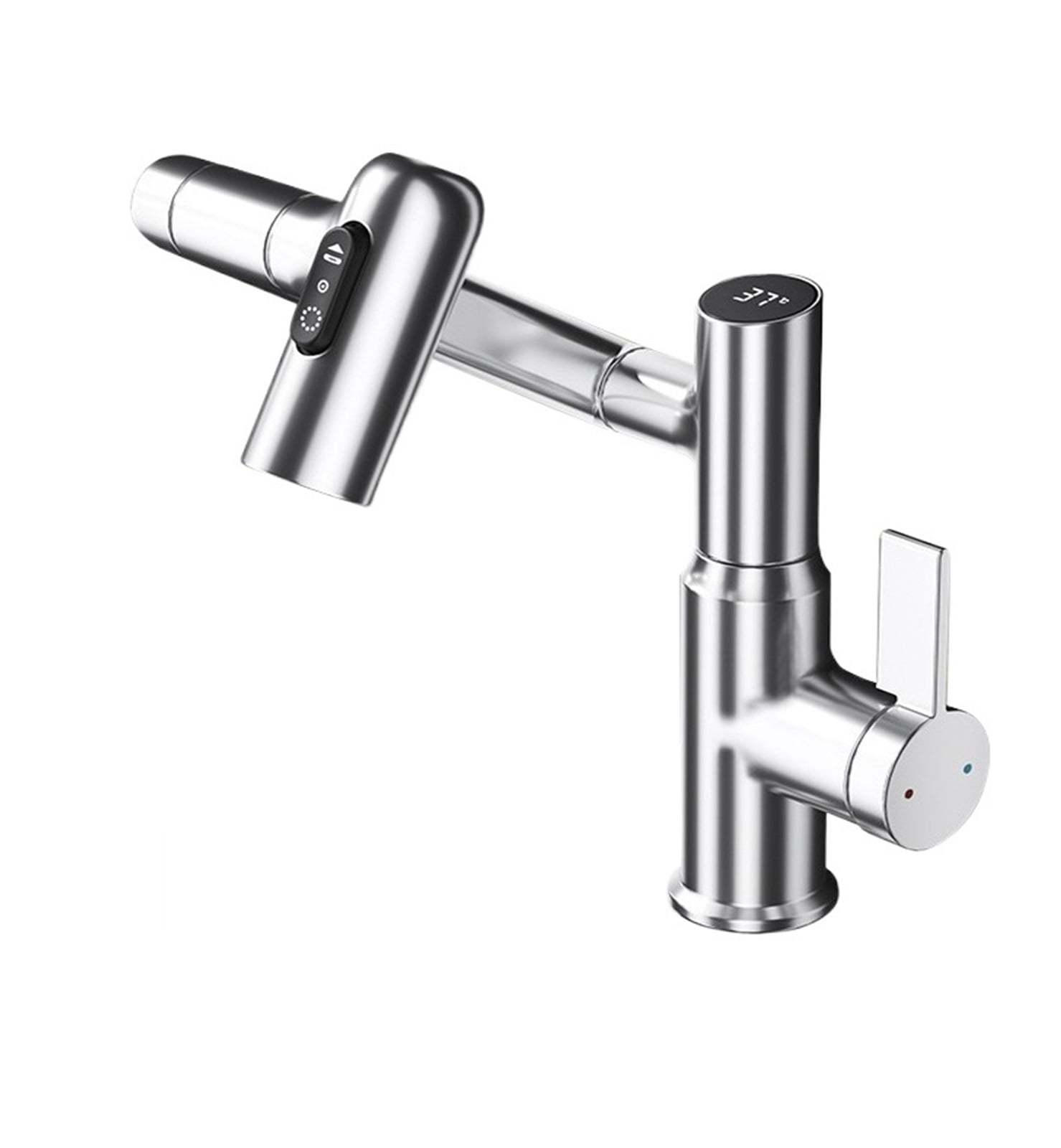 Temperature Digital LED Display Basin Faucet, 360 Rotation 3 Modes ...