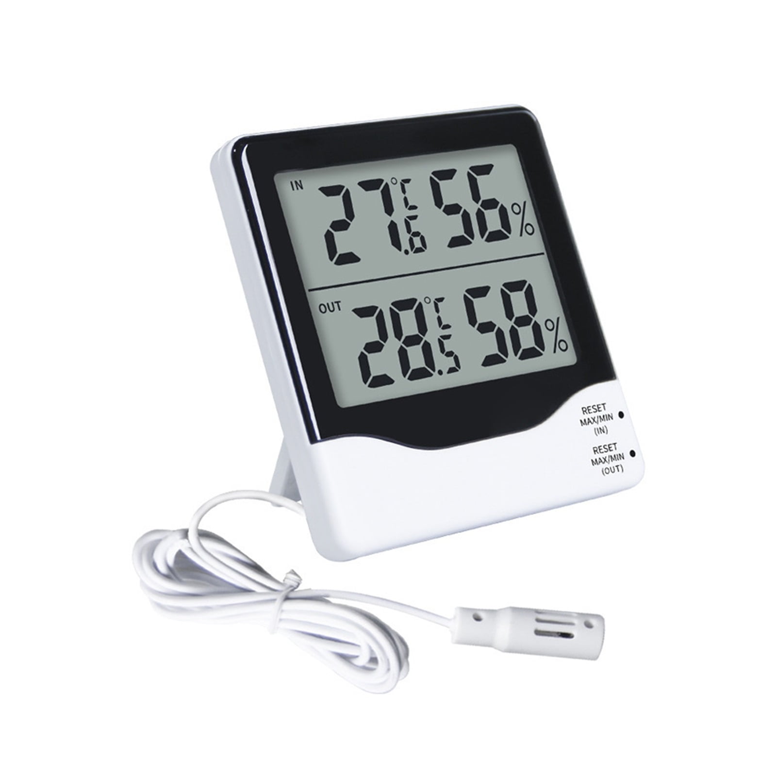 Temperature And Humidity Counting Display Indoor And Outdoor Dual ...