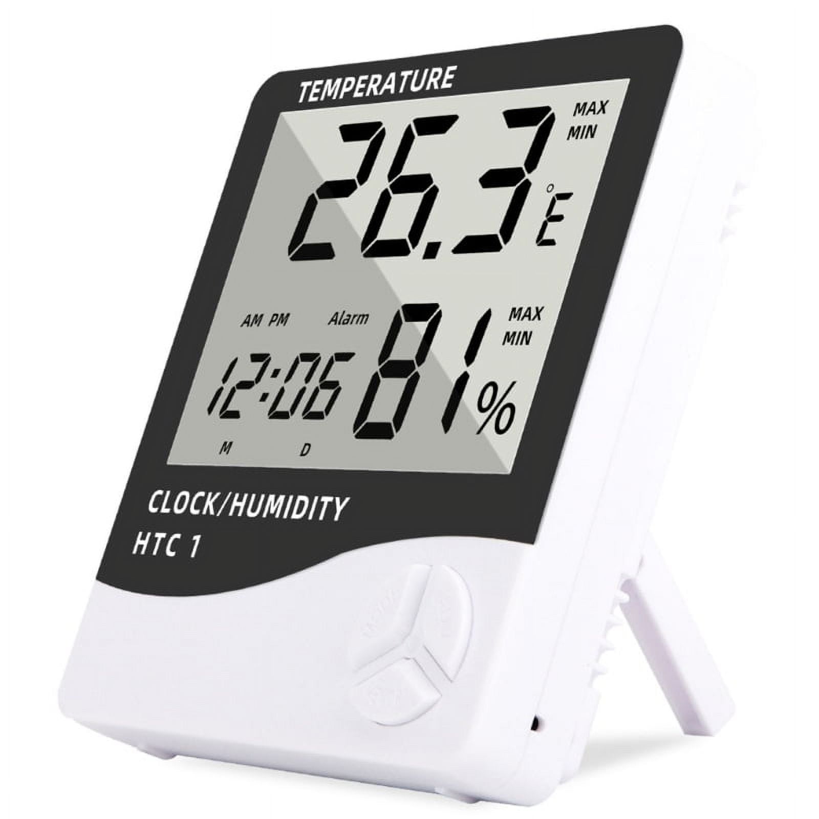 Temperature Humidity Detector Thermometer Hygrometer with Date Time ...