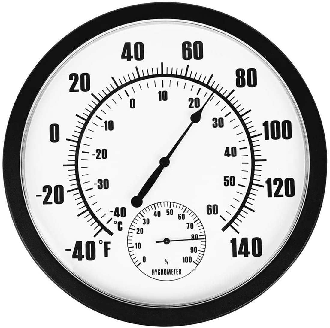 Temperature And Humidity Indicators, Wall Mounted Circular Clock ...