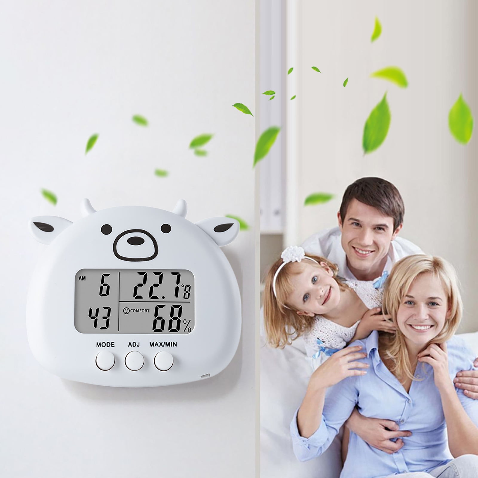 Temperature and Humidity Meter-Multifunction Digital Clock & Alarm ...