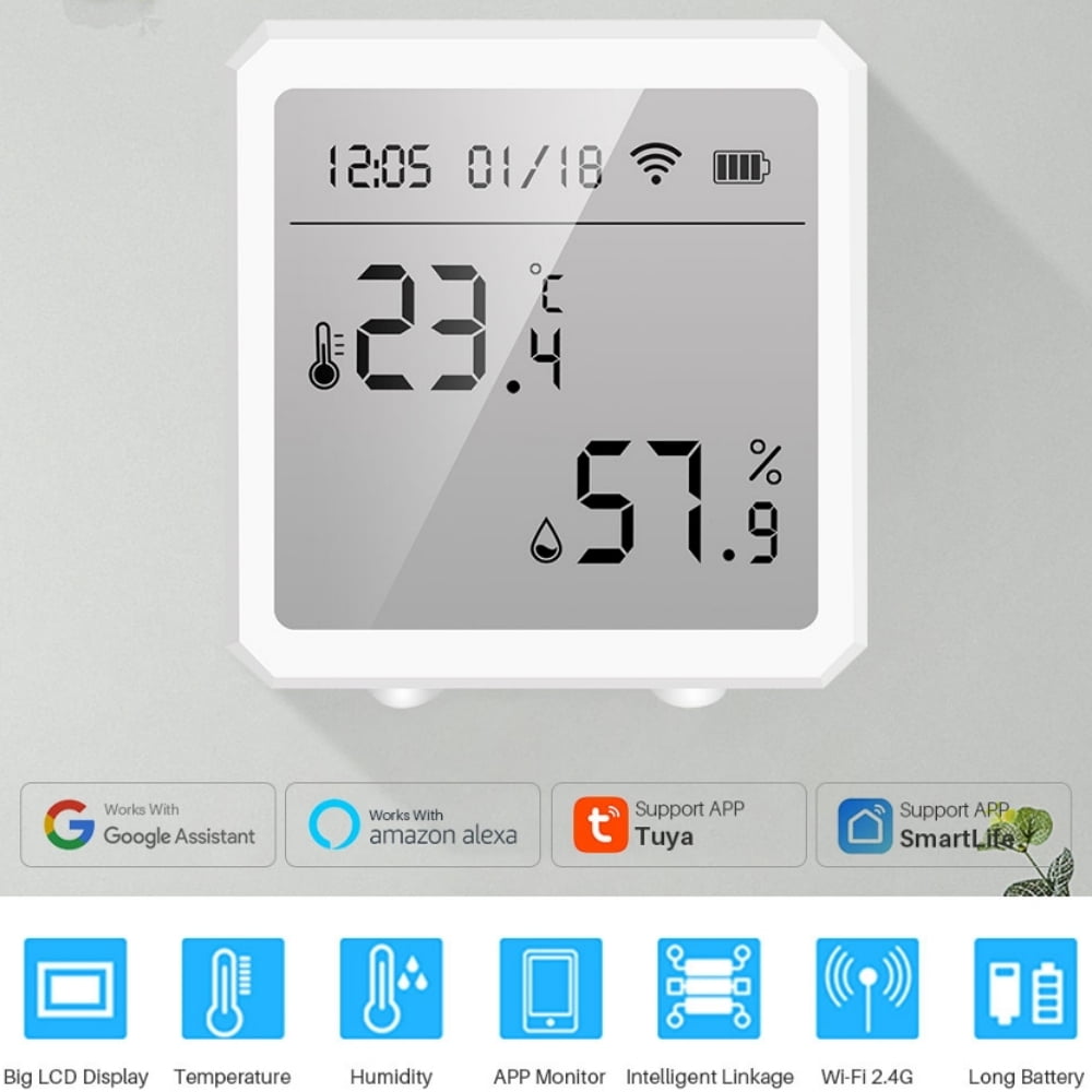 Temperature Humidity Monitor, With Real-Time Update & Voice-Controlled ...