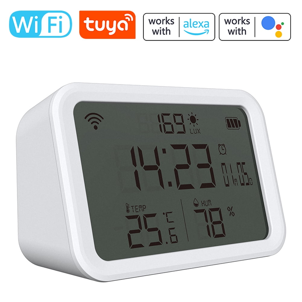 Temperature Humidity Sensor,Display App Remote 4 In 1 Bedroom Room ...
