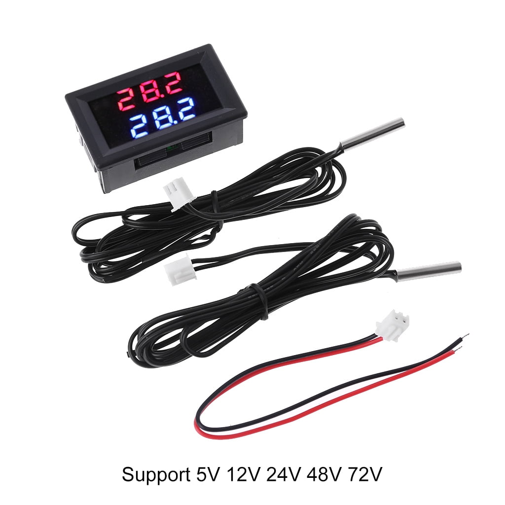 Temperature Measuring Meter Digital Meter LED Temperature Tester Auto ...