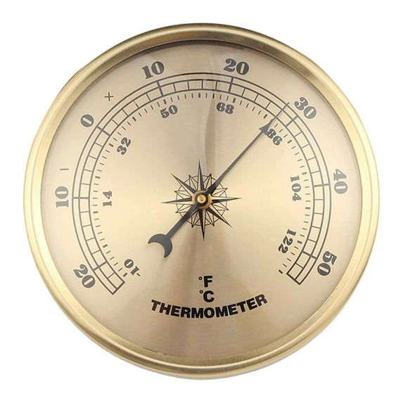 Temperature Meter Gauge Round Decorative Indoor Outdoor Thermometer ...