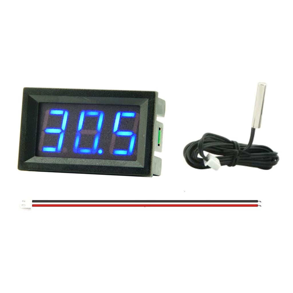 Temperature Meter Single Digital Display Thermometer 4-30V Temperature ...