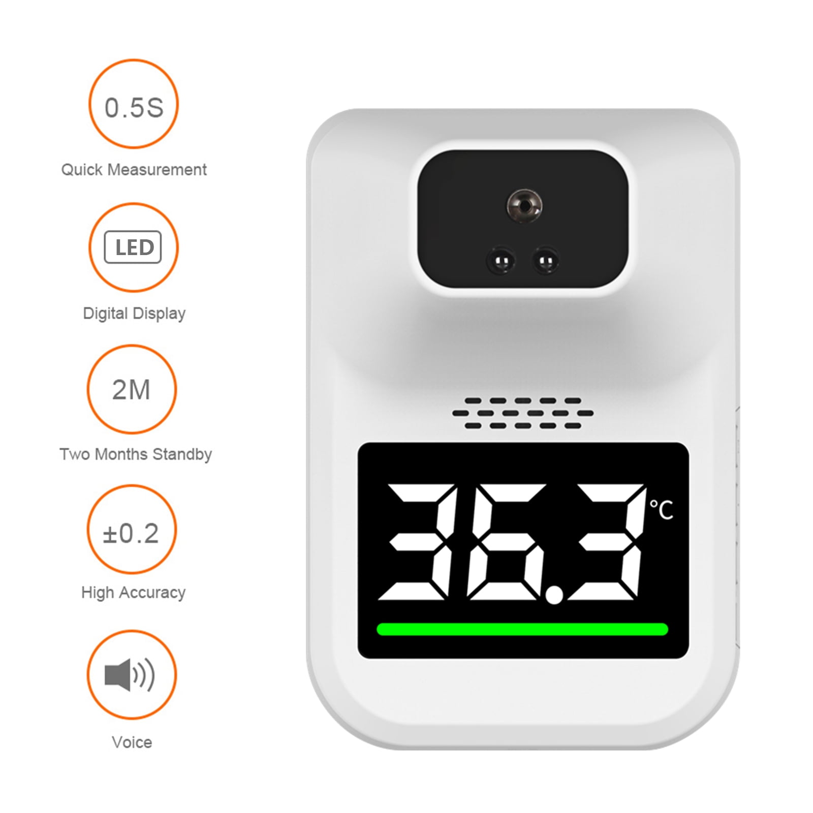 Temperature Meter,Thermometer Alarm Infrared Alarm Led Meter 3 °f Non ...