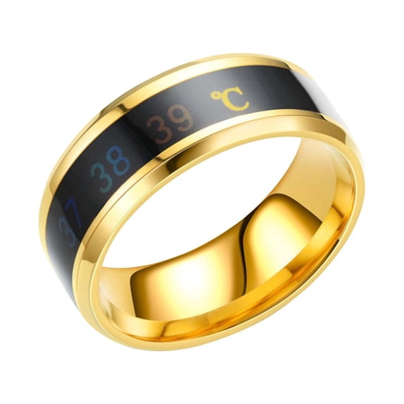 Temperature Monitoring Ring - Stainless Steel, Color-Changing Mood ...