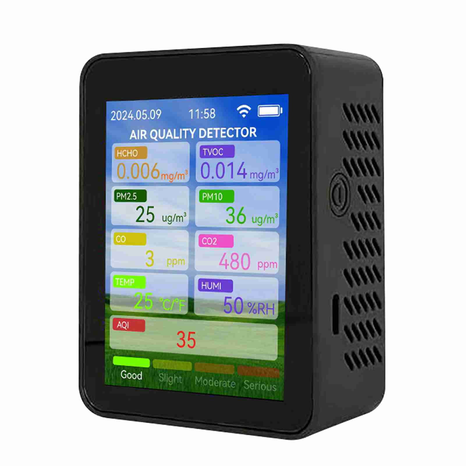 Temperature Multifunctional Air Quality Detector PM2.5 CO CO2 ...