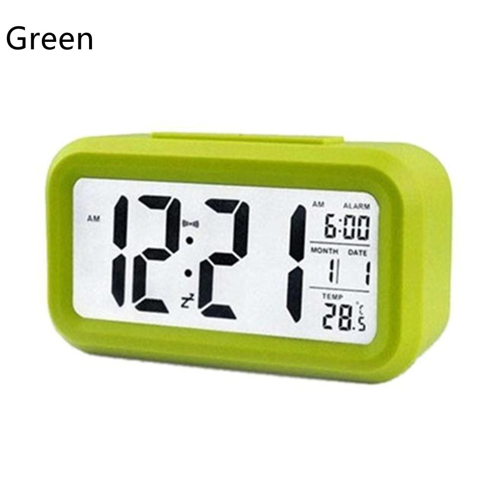 Temperature Mute Calendar Backlight Desktop clock Table clocks LED ...
