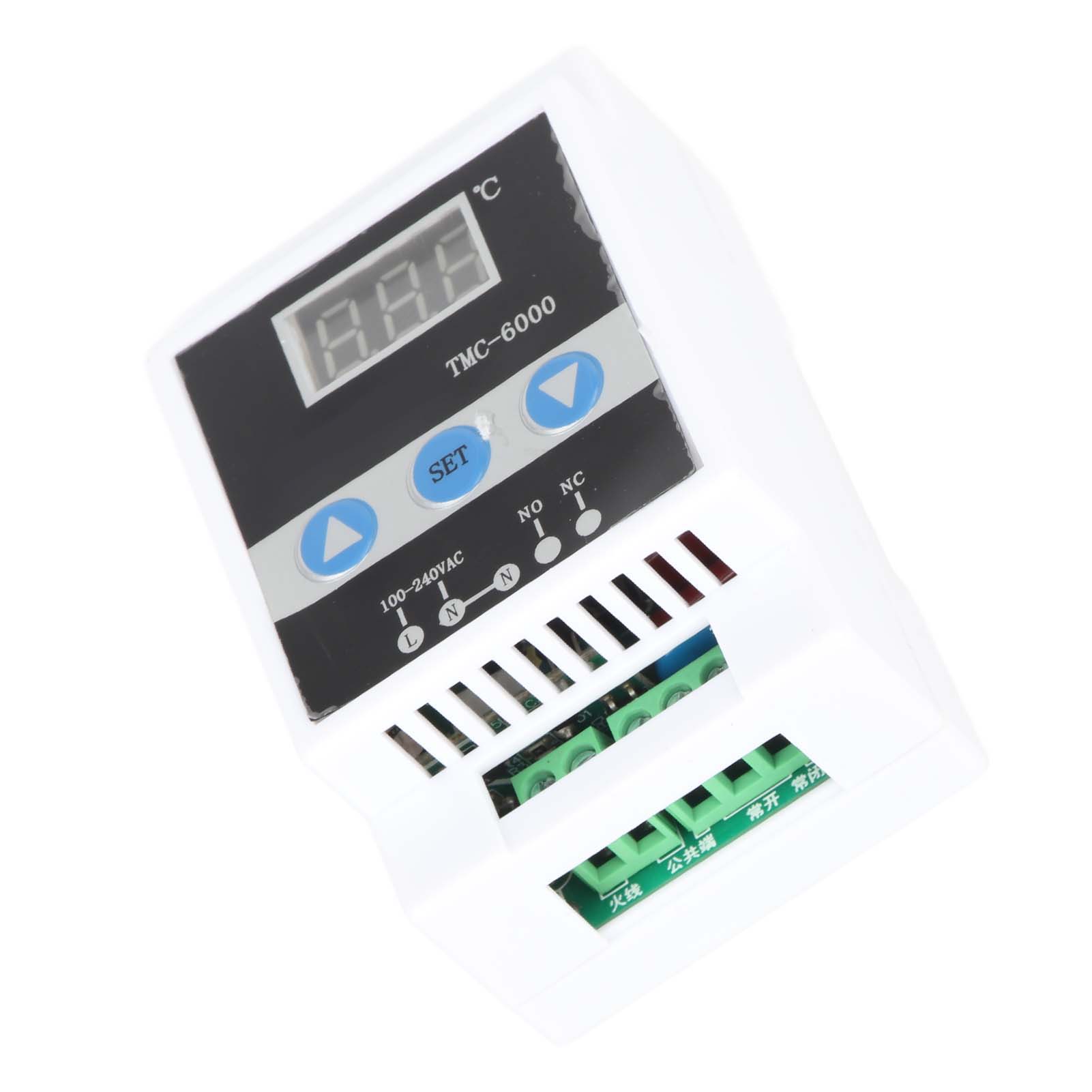 Temperature Regulator Digital Thermostat Control DIN Rail Mount ...