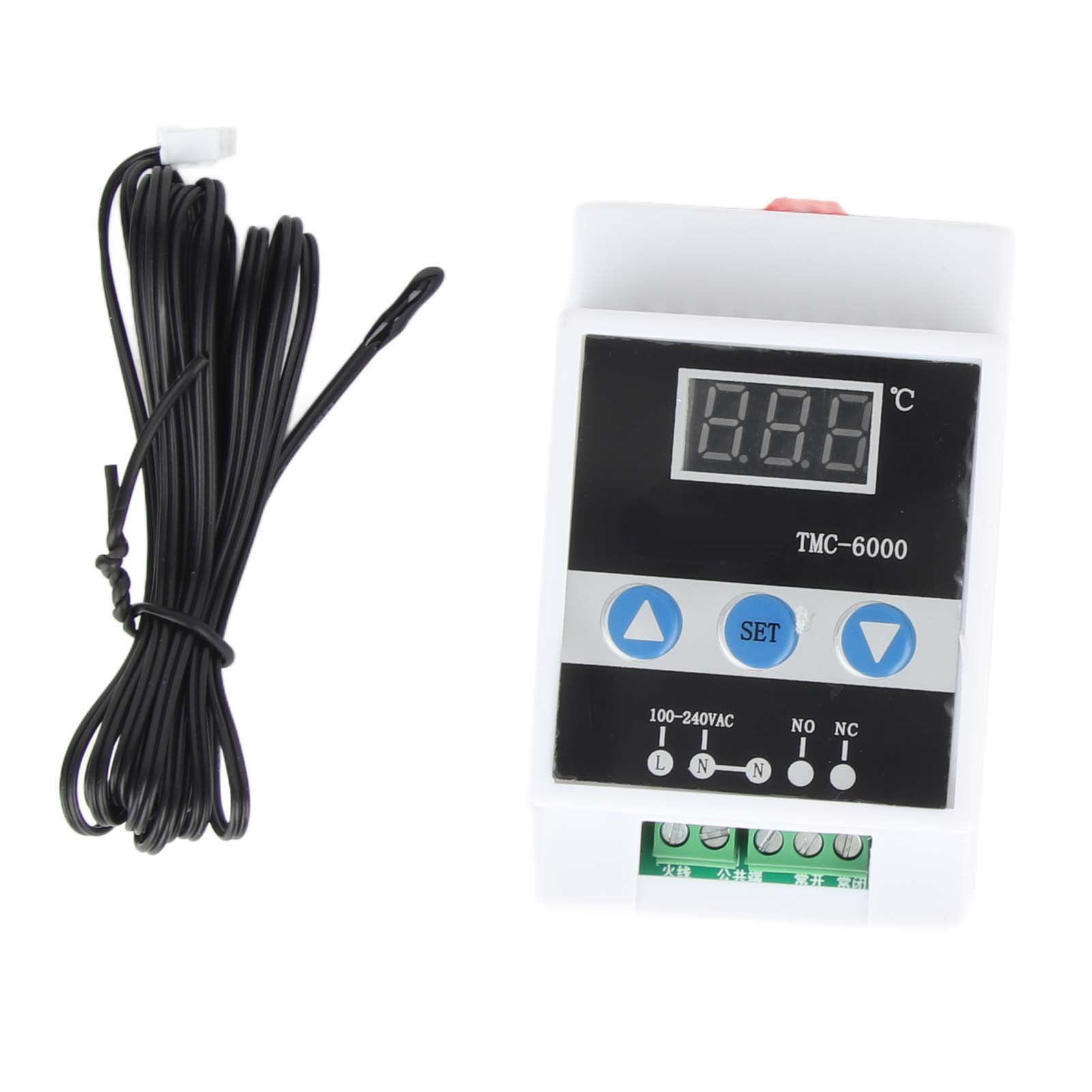 Temperature Regulator Digital Thermostat Control DIN Rail Mount ...