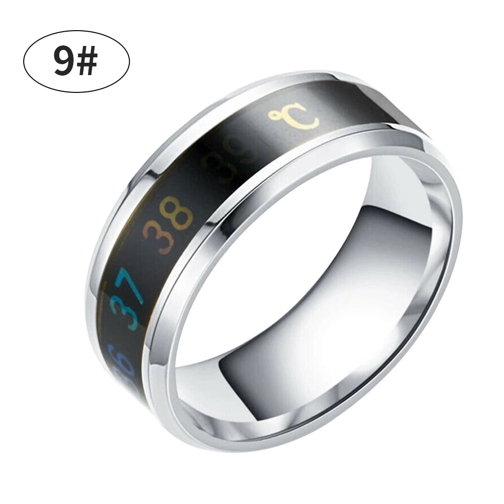 Temperature Ring Steel Emotion Mood Rings Couple Intelligent Sensitive ...