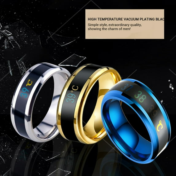 Temperature Ring Titanium Steel Mood Emotion Feeling Intelligent ...