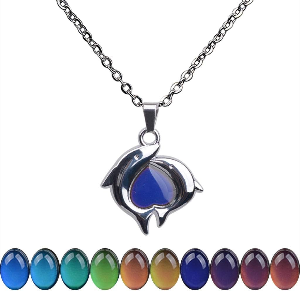 Temperature Sensing Color Changing Pendant Necklace With 19.29 ...