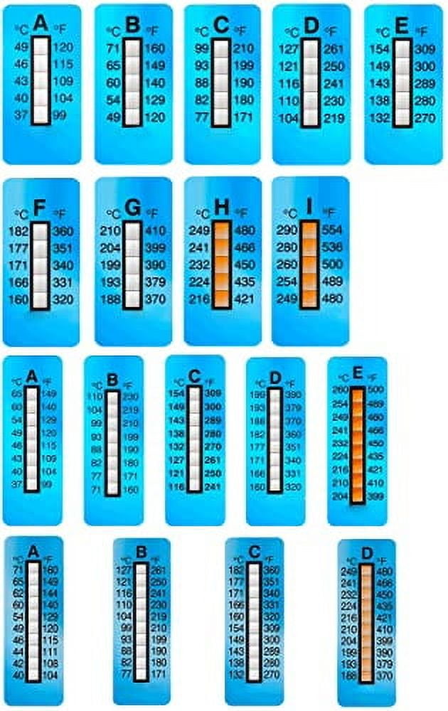 Temperature Sensitive Paper, Temperature Indicating Sticker, 10Pcs/Set ...