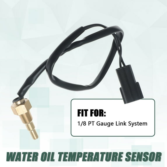 Temperature Sensor Water Coolant Oil Temp Sensor for 1/8 PT Gauge Link ...
