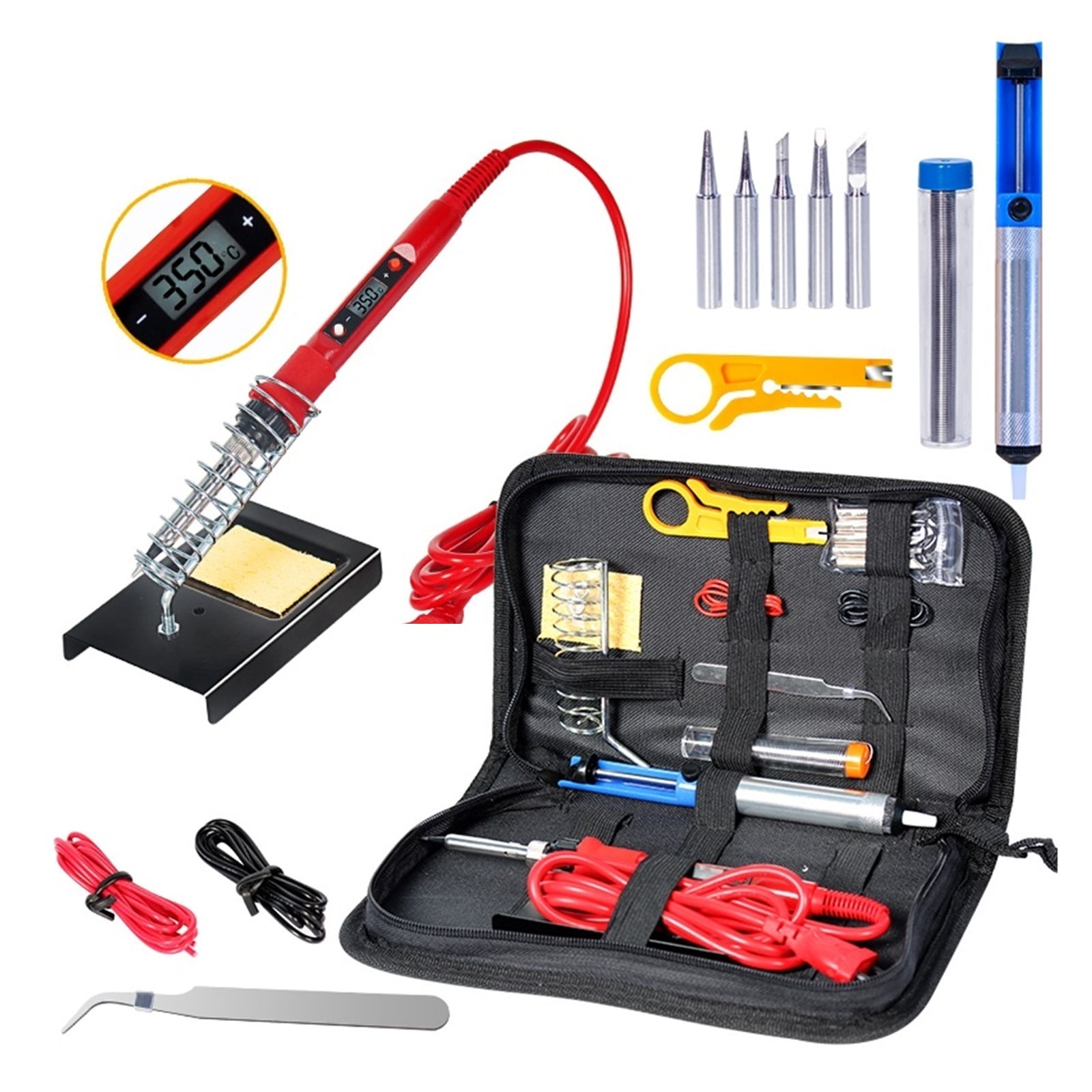 Temperature Soldering Iron Kit,80W Soldering Iron Kit,Multimeter ...
