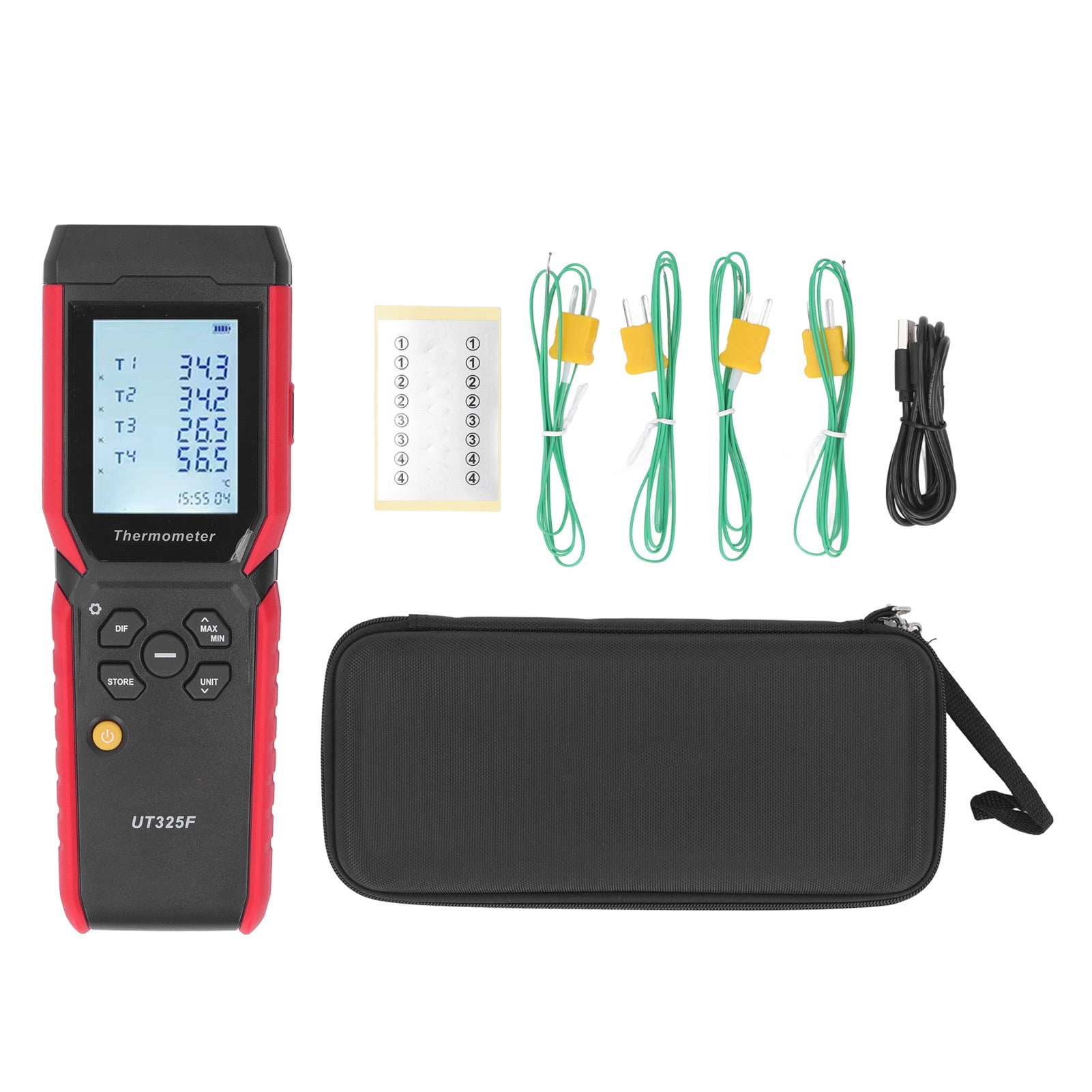 Temperature Thermocouple Thermometer High Accuracy 4 Channel Digital ...