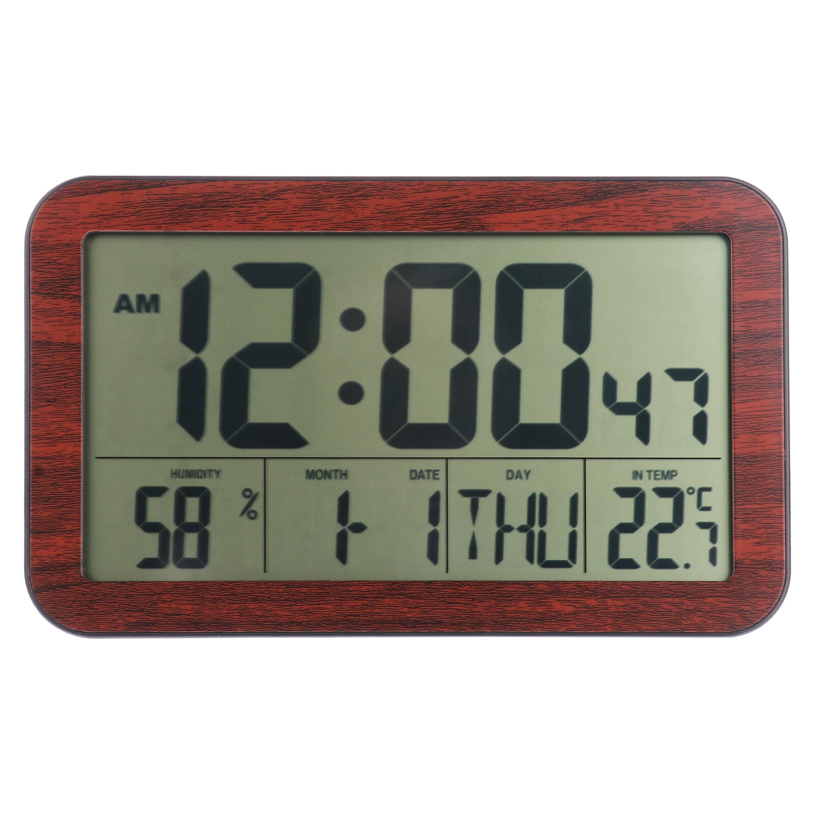 Temperature and Humidity Clock Wall Digital Timer Clocks Banquet Black ...