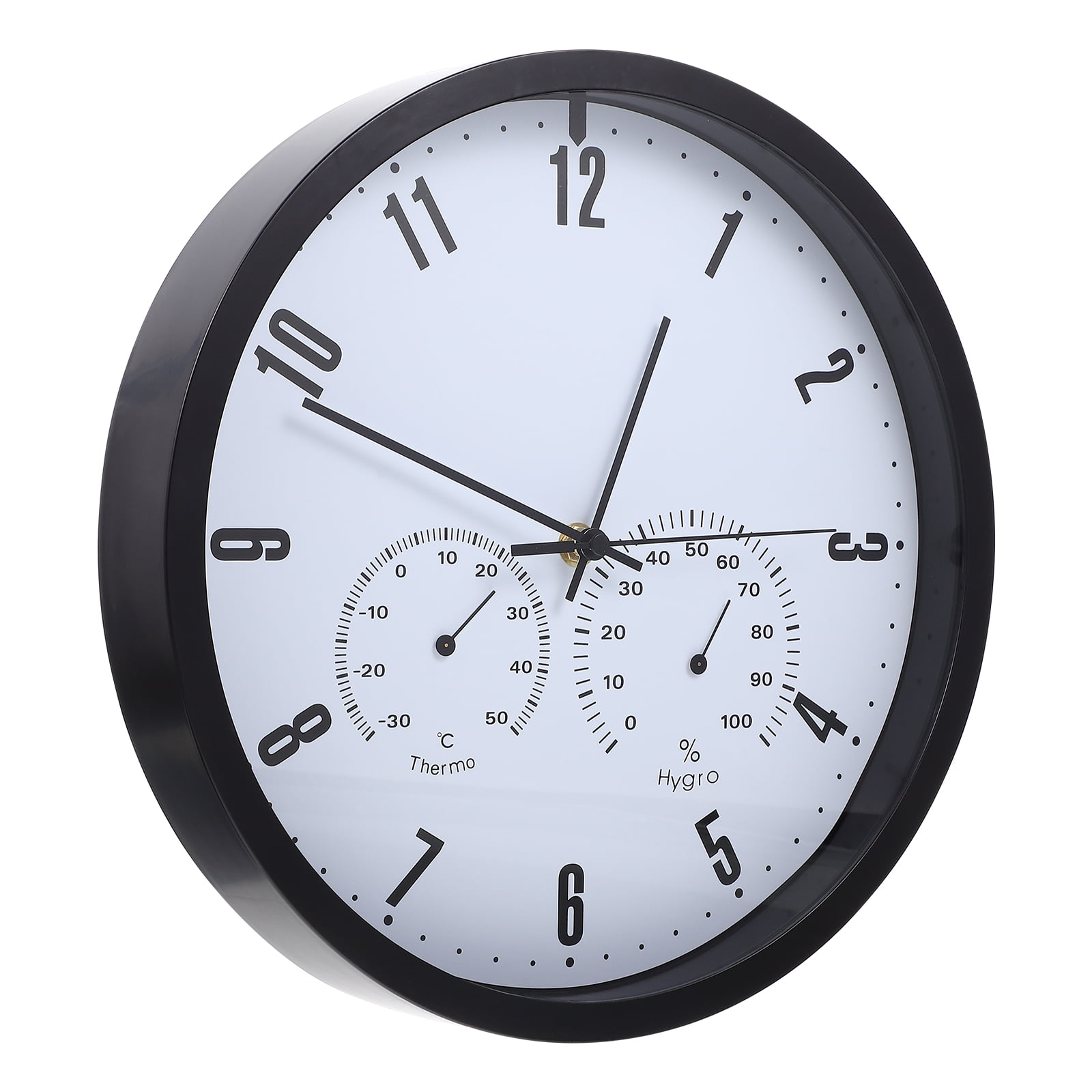 Temperature and Humidity Meter Wall Clock Clocks Digital Noiseless ...