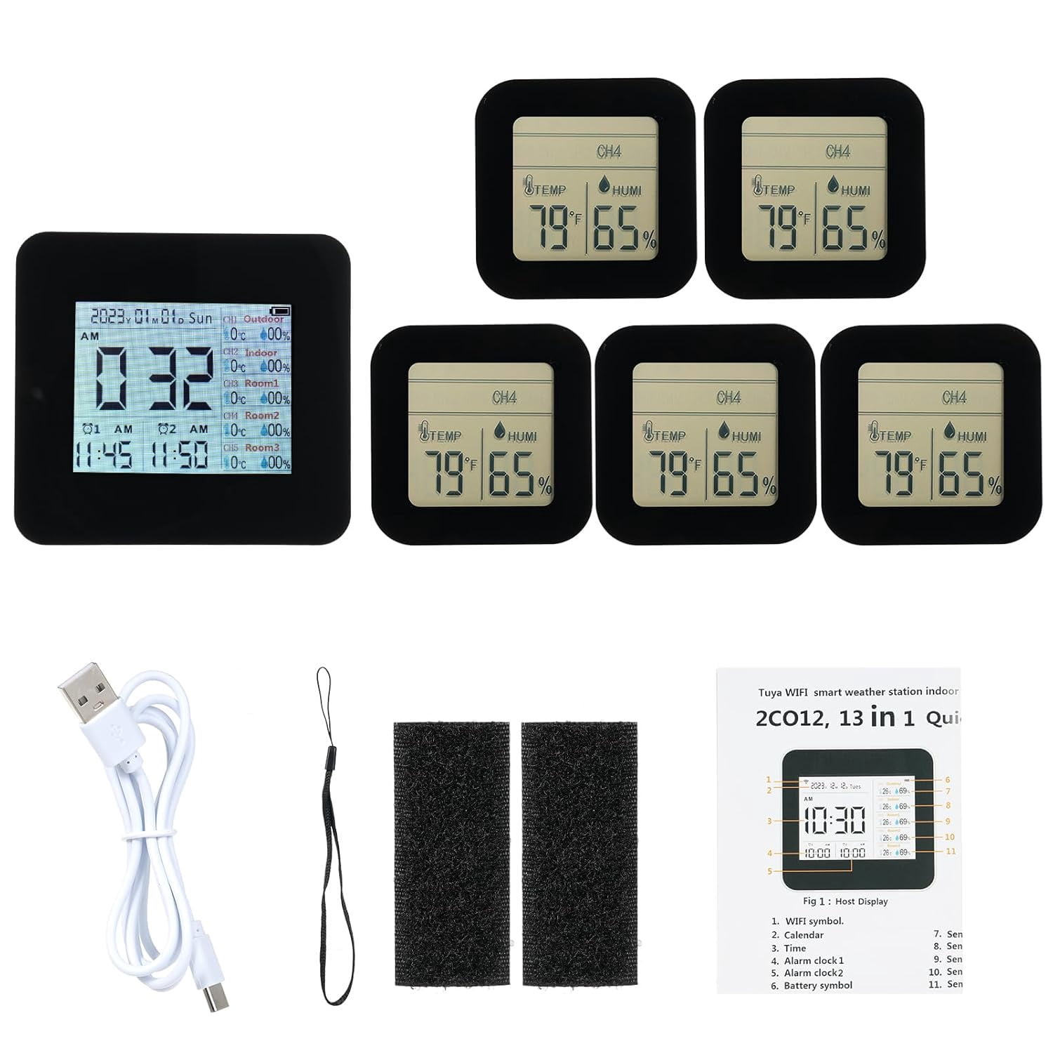 Temperature and Humidity Monitor, 3 5 Remote Sensors, Smart App Control ...