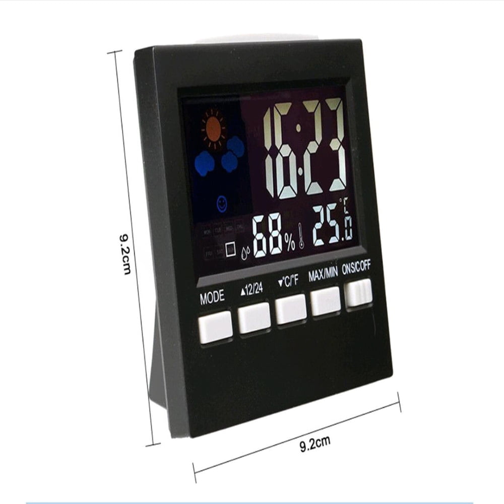 Temperature indicator,Clock Indoor Calendar Weather Thermometer Alarm ...