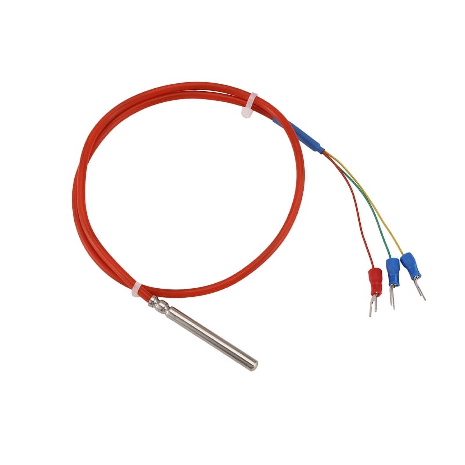 Temperature Sensor PT100 Waterproof Wire Thermal Resistance Silicon ...