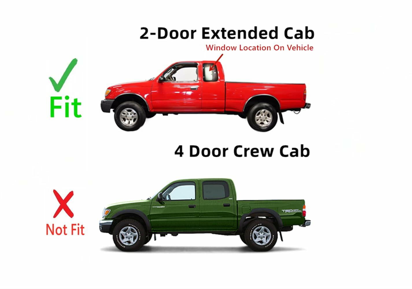 Driver Left Side Quarter Window Quarter Glass Compatible with Toyota ...