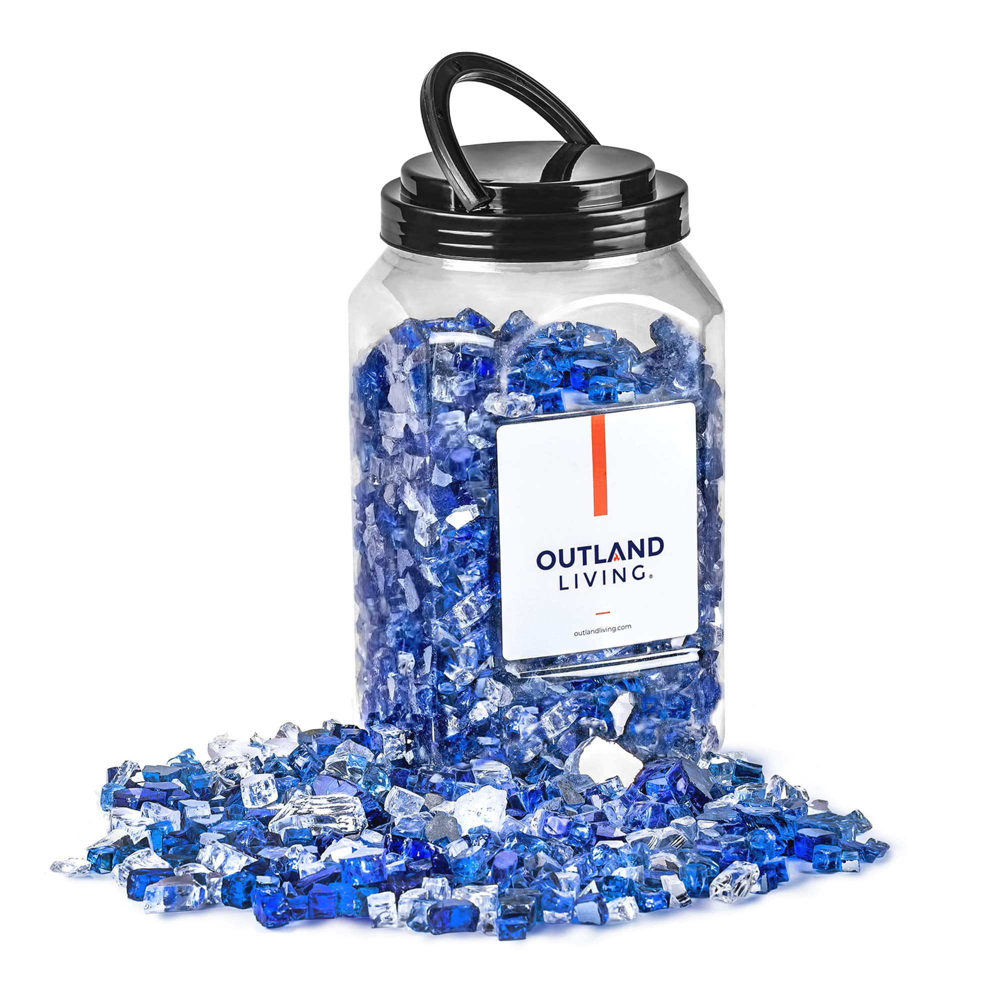 Tempered Fire Glass Rocks 12 inch | Fire Pit Pellets for Indoor and ...