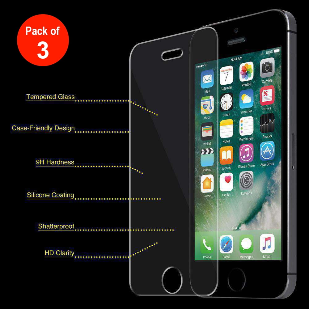 Tempered GLASS Screen Protector Bubble Free Scratch Resistant Case ...