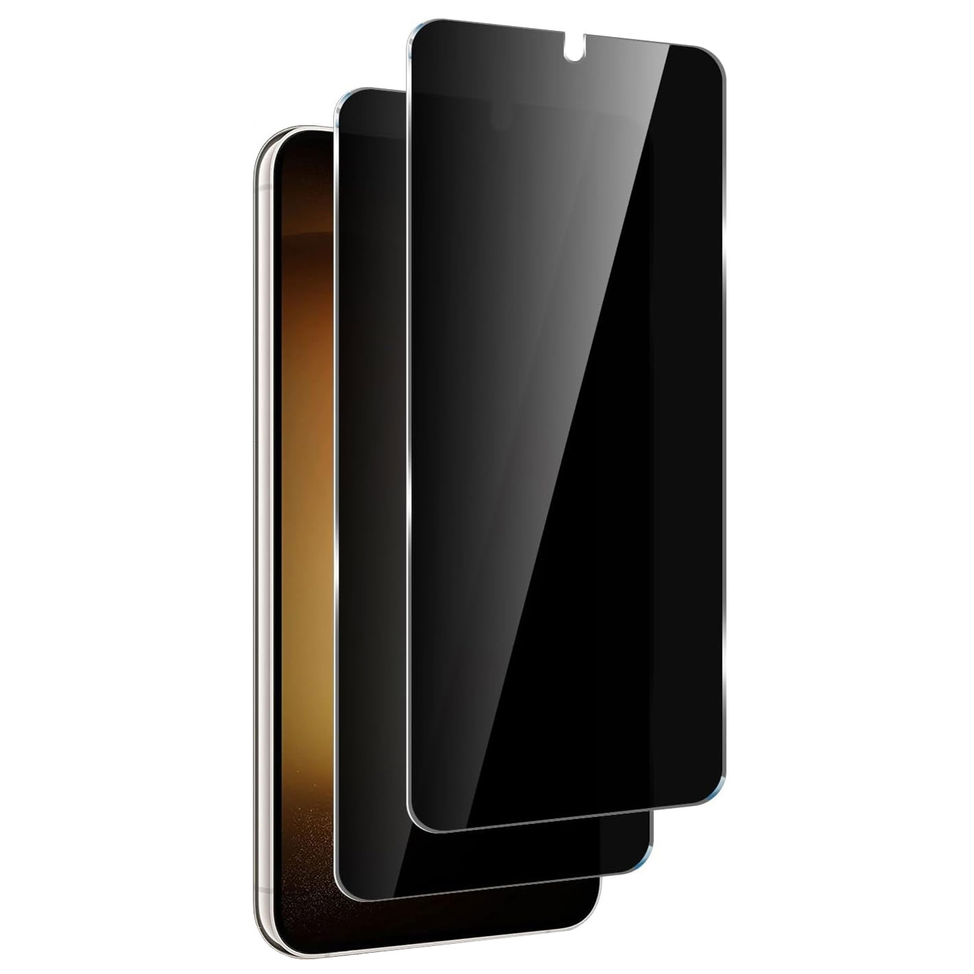 Tempered Glass 2 Pack Privacy Screen Protector for Samsung Galaxy S24 ...