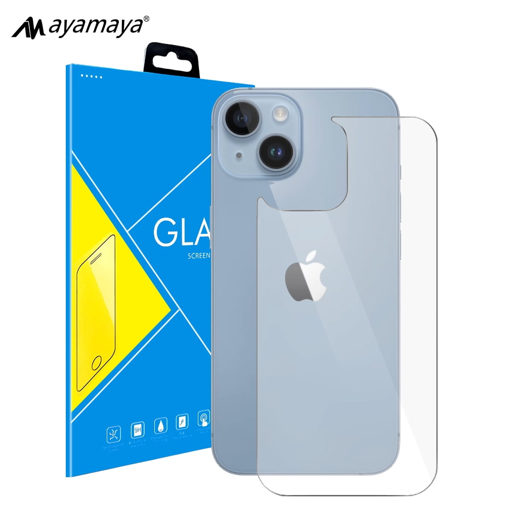 Tempered Glass Back Screen Protector for iPhone 14 Plus AYAMAYA Back ...