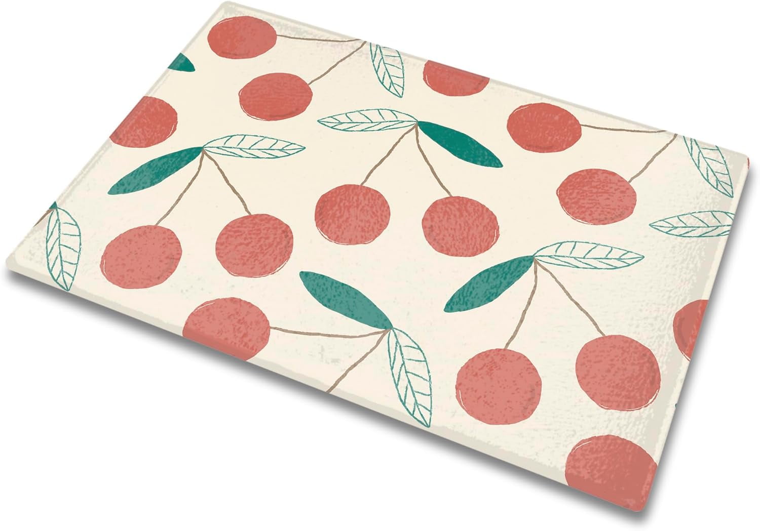 Tempered Glass Cutting Board for Kitchen Counter, Cherry Cutting Board ...