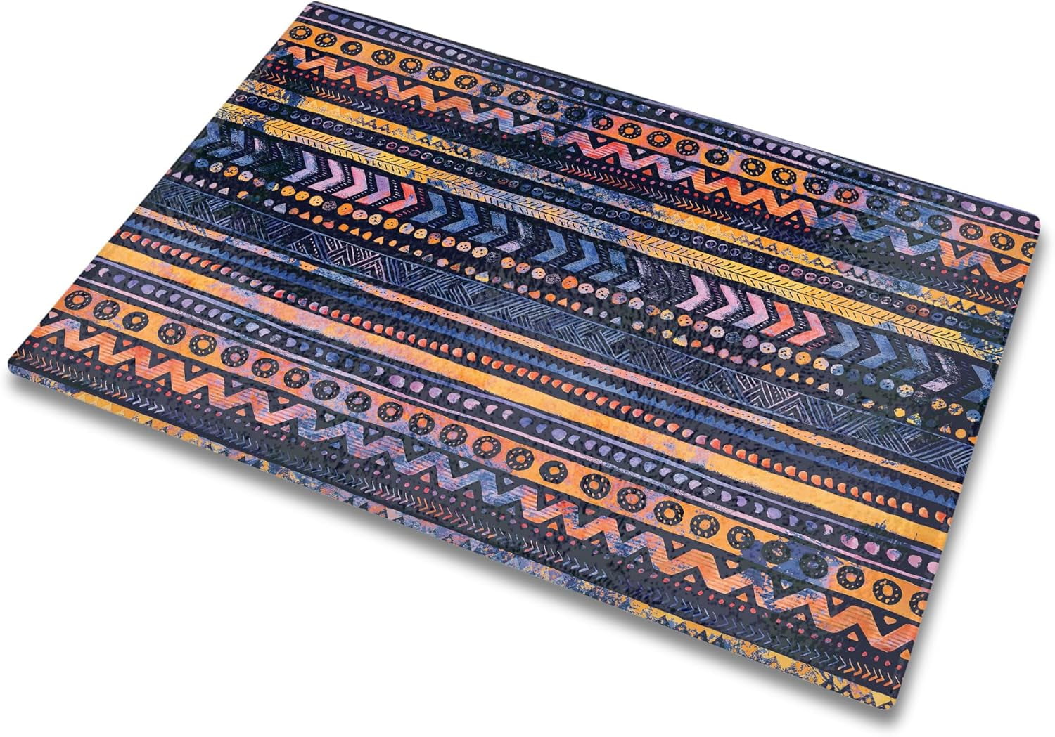 Tempered Glass Cutting Board for Kitchen Counter, Dark Blue Cutting ...