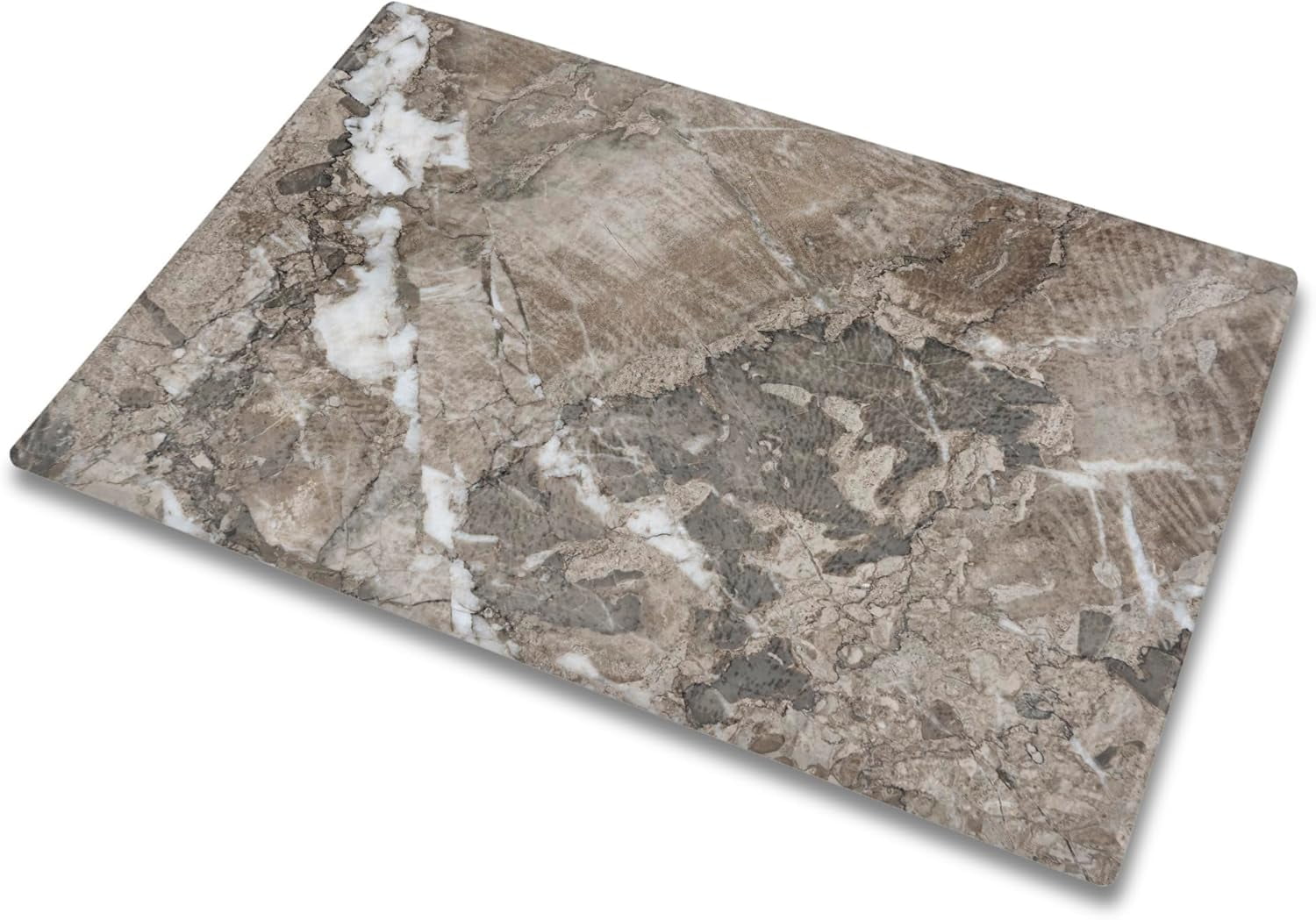 Tempered Glass Cutting Board for Kitchen Counter, Dark Brown Brown ...