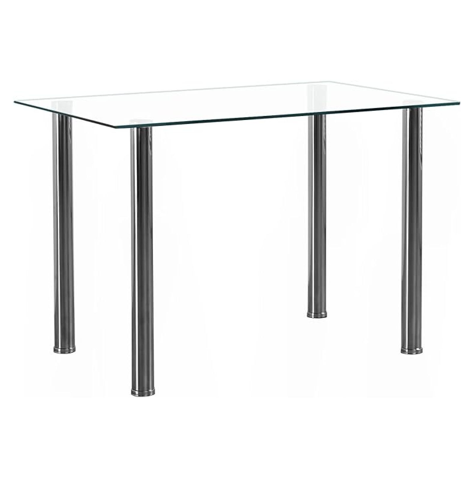 Tempered Glass Dining Table for 4, Small Rectangular Kitchen Table ...