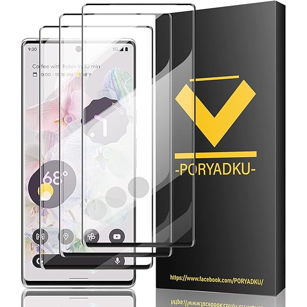 Tempered Glass For Google Pixel 6 Pro Screen Protector[3 Pcs], Easy ...