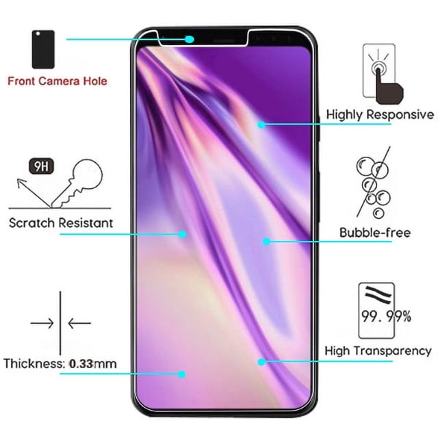 Tempered Glass HD Clear 9H Hardness Screen Protector, Easy Install ...