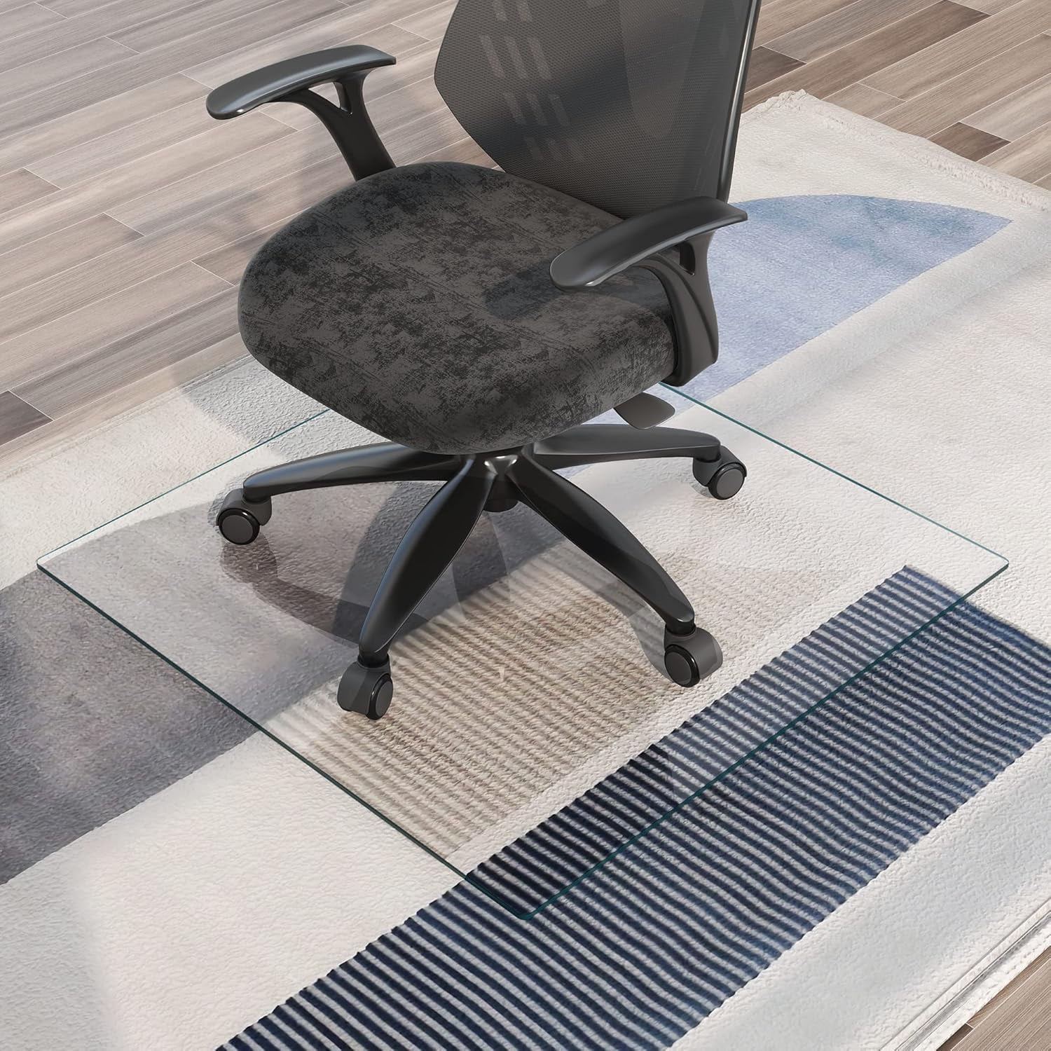 Tempered Glass Office Chair Mat for Carpet or Hardwood Floor ...