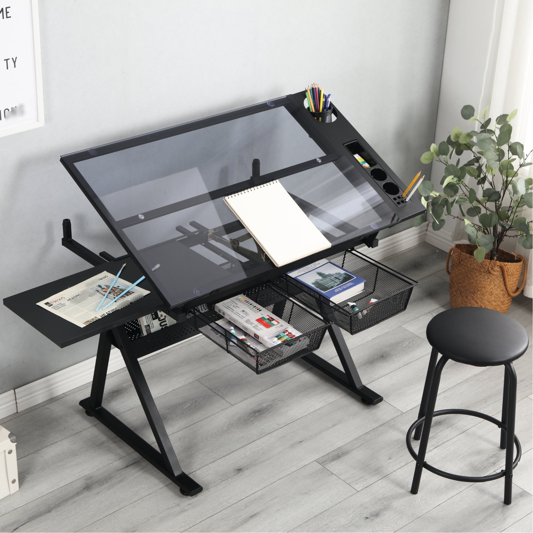Tempered Glass Printing Desk+75 Degree Tilt Function"-"Print Production ...