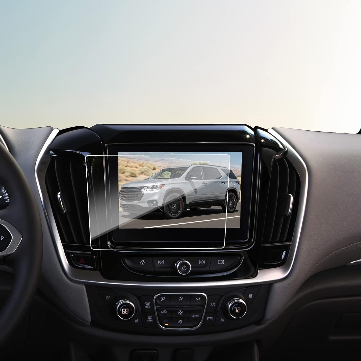 Tempered Glass Screen Protector Compatible with 2018+ Traverse 8 Inch ...