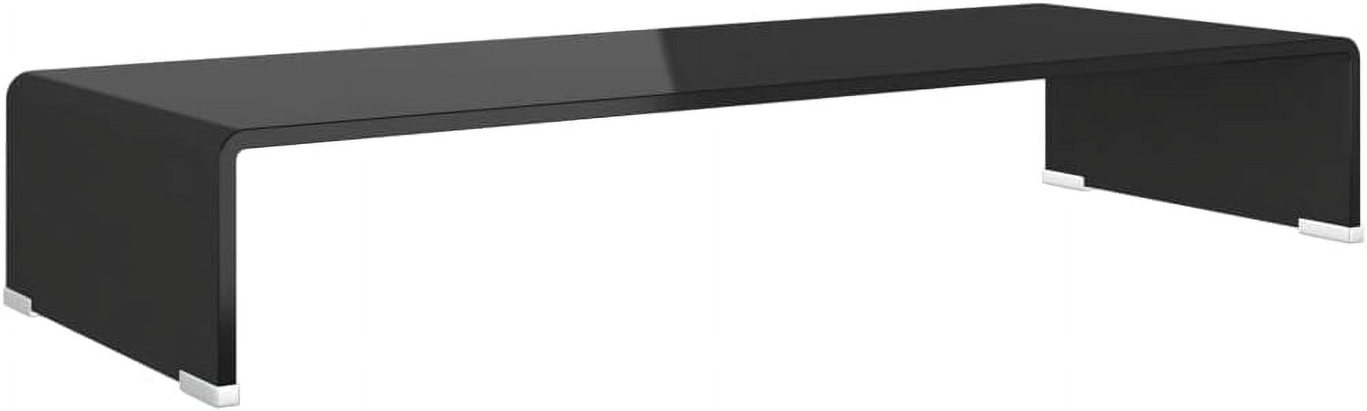 Tempered Glass TV Stand - Modern Monitor Stand Riser for Multimedia ...