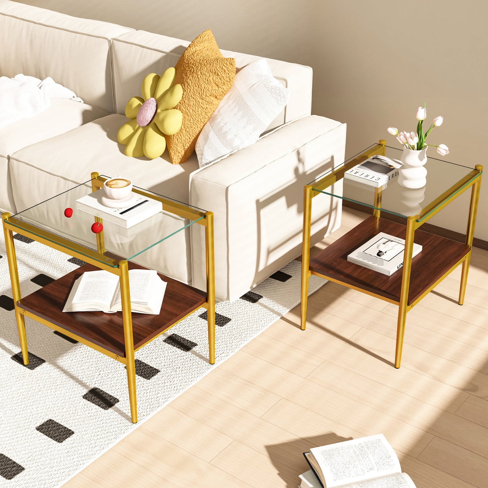 Tempered Glass Top Table+Easy Assembly"-"Quick Setup+Ready for Living ...